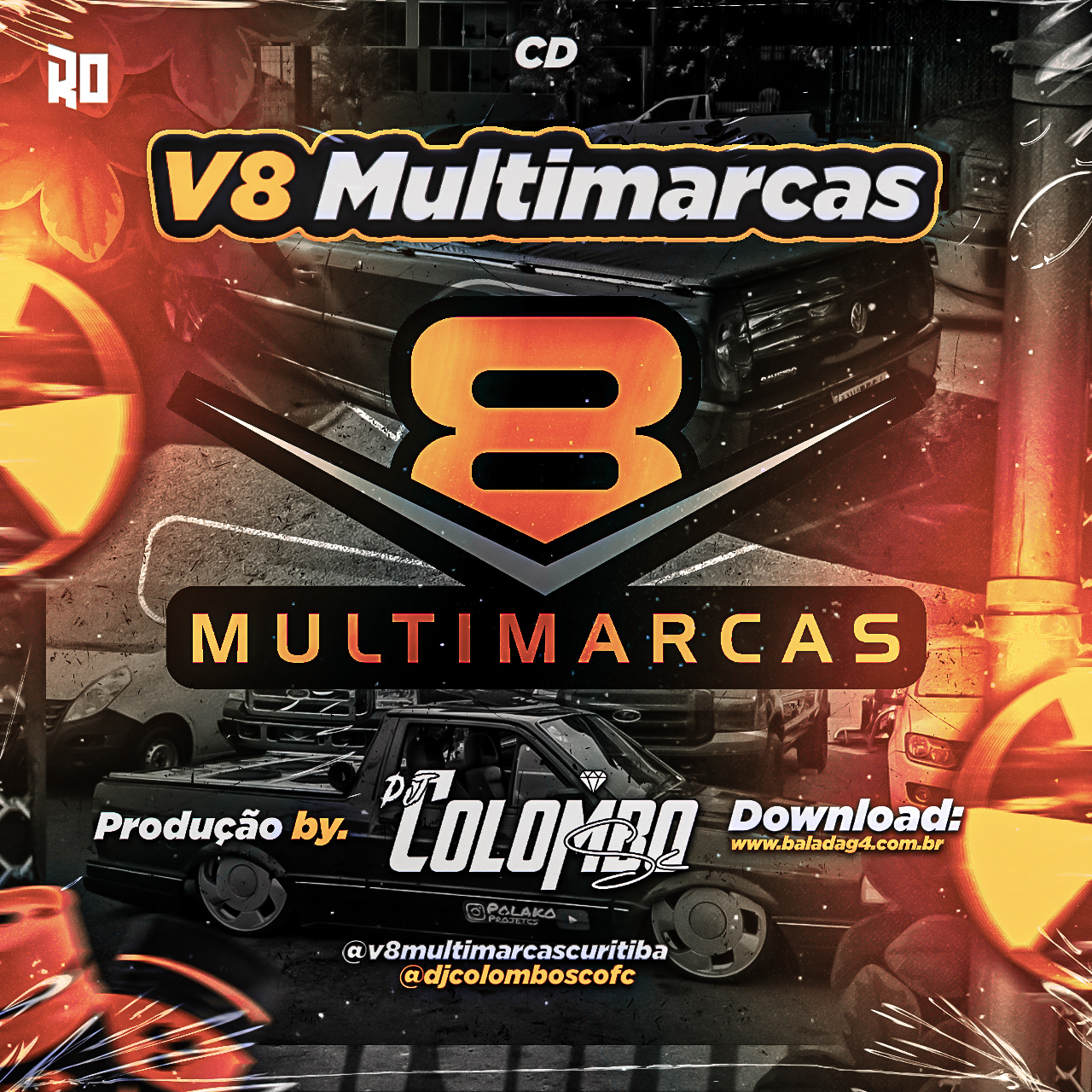 CD - V8 MULTIMARCAS VOL.19 - DJ COLOMBO SC - Balada G4